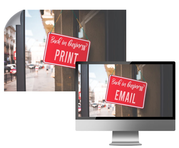 BACK IN BUSINESS Print & Email Bundle – XMPie MARKETPLACE